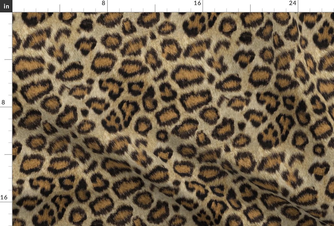 Leopard Printed Fabric - Etosha Leopard by Willowlanetextiles - Animal ...