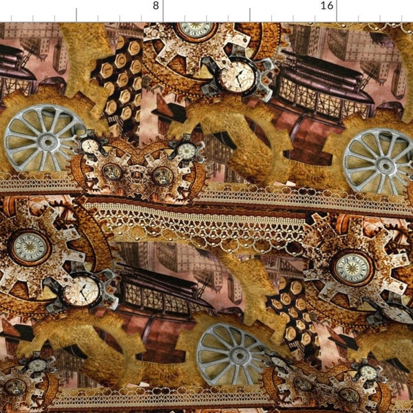 Steampunk Fabric by the Yard - Etsy