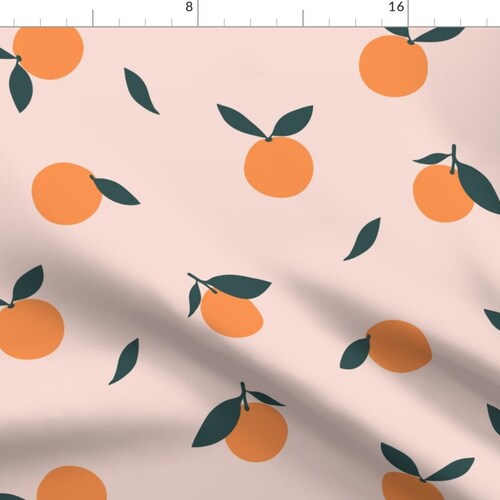 Clementine Fruit Fabric Clementine Ivory by Kimsa - Etsy