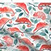 Chameleon Fabric - Chameleon Garden by Adenaj - Watercolor Peach Pink ...