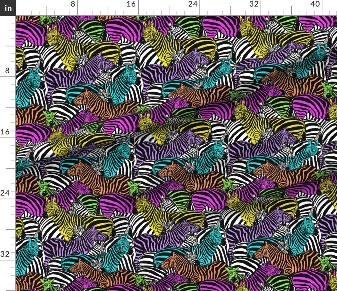 Colorful Zebra Pattern Animal Fabric Highlighters by Leroyj - Etsy