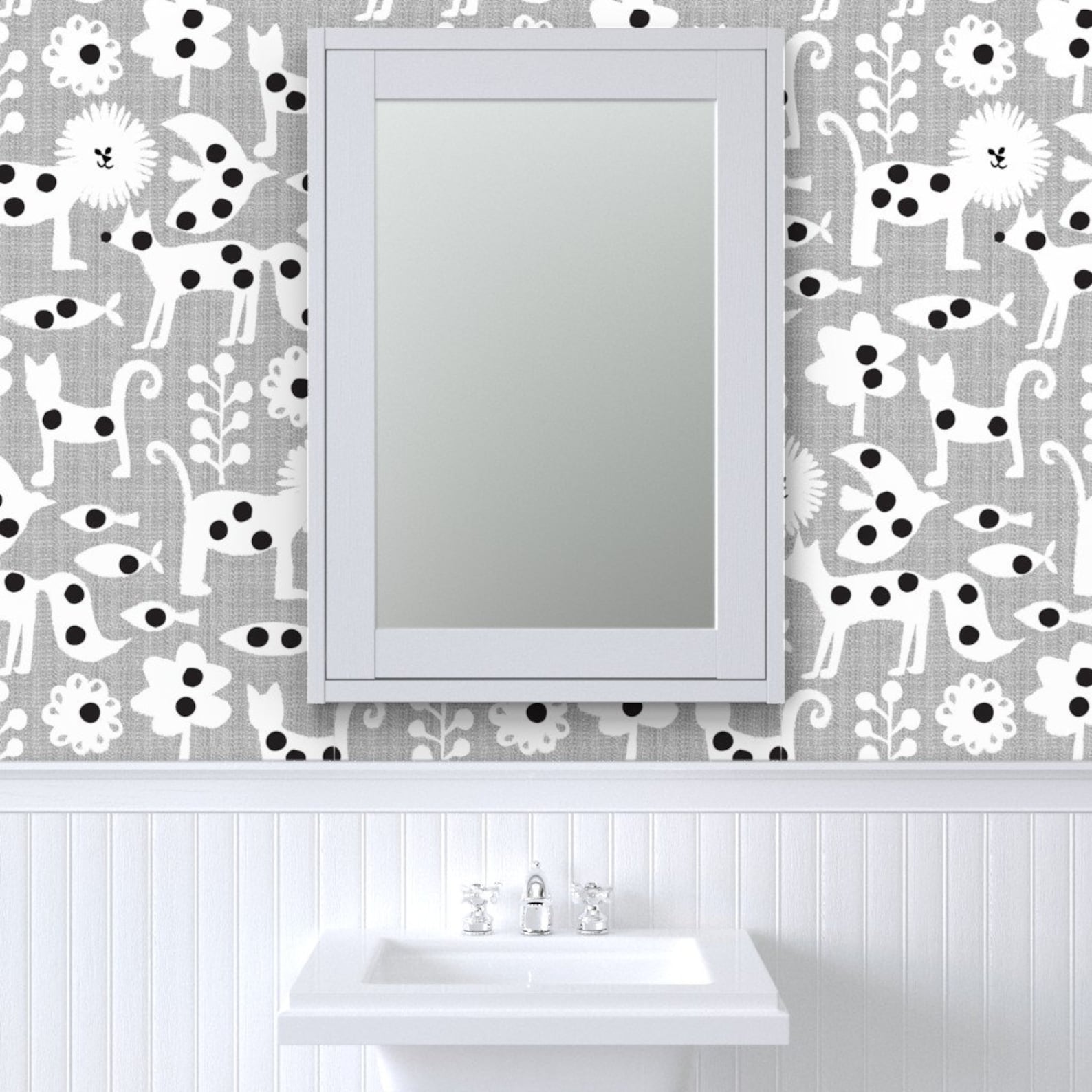 Animal Wallpaper Polka Dot Animals by Ottomanbrim Animal - Etsy