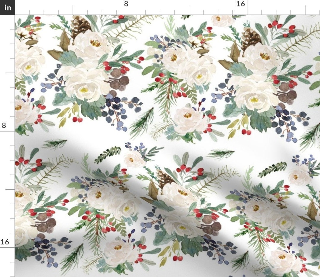 Winter Fabric Winterberry Floral Arrangement by Hipkiddesigns Winter ...