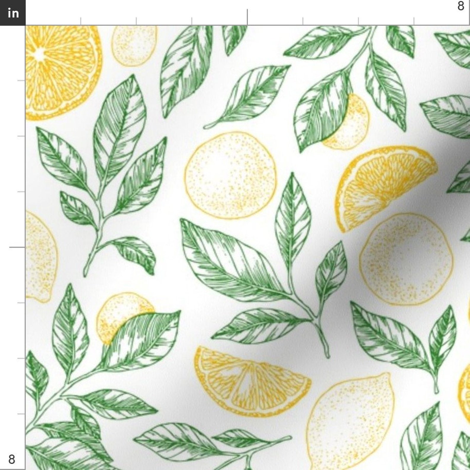 Lemons Fabric Fresh Lemons by Adehoidar Lemons Garden - Etsy