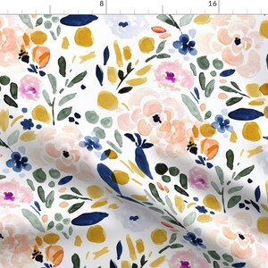 Pastel Floral Fabric Sierra-floral by Crystal_walen - Etsy