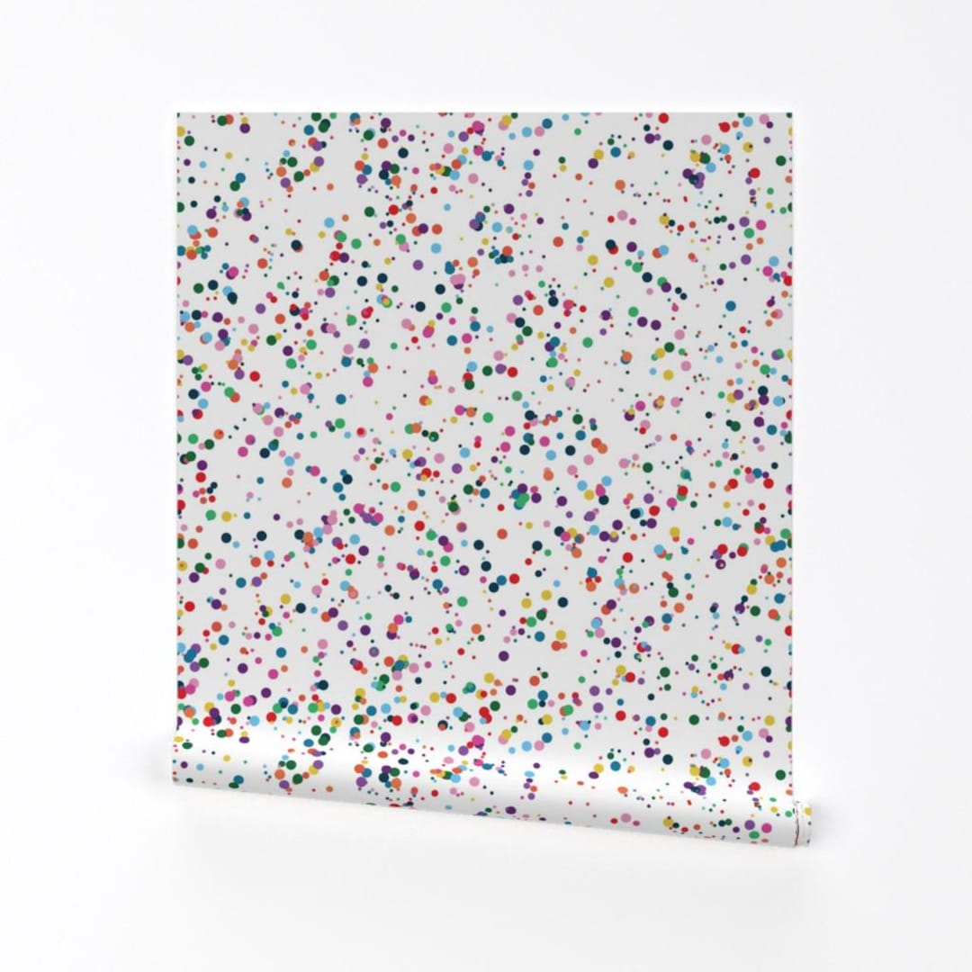 Confetti Wallpaper - Confetti by Anchored by Love - Rainbow Polka Dot ...