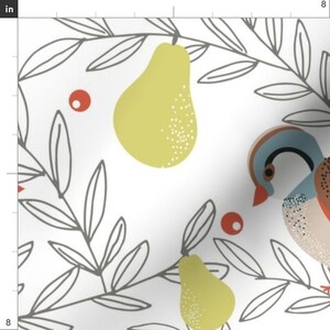 Christmas Partridge Fabric in A Pear Tree by Shelbyallison Partridge ...
