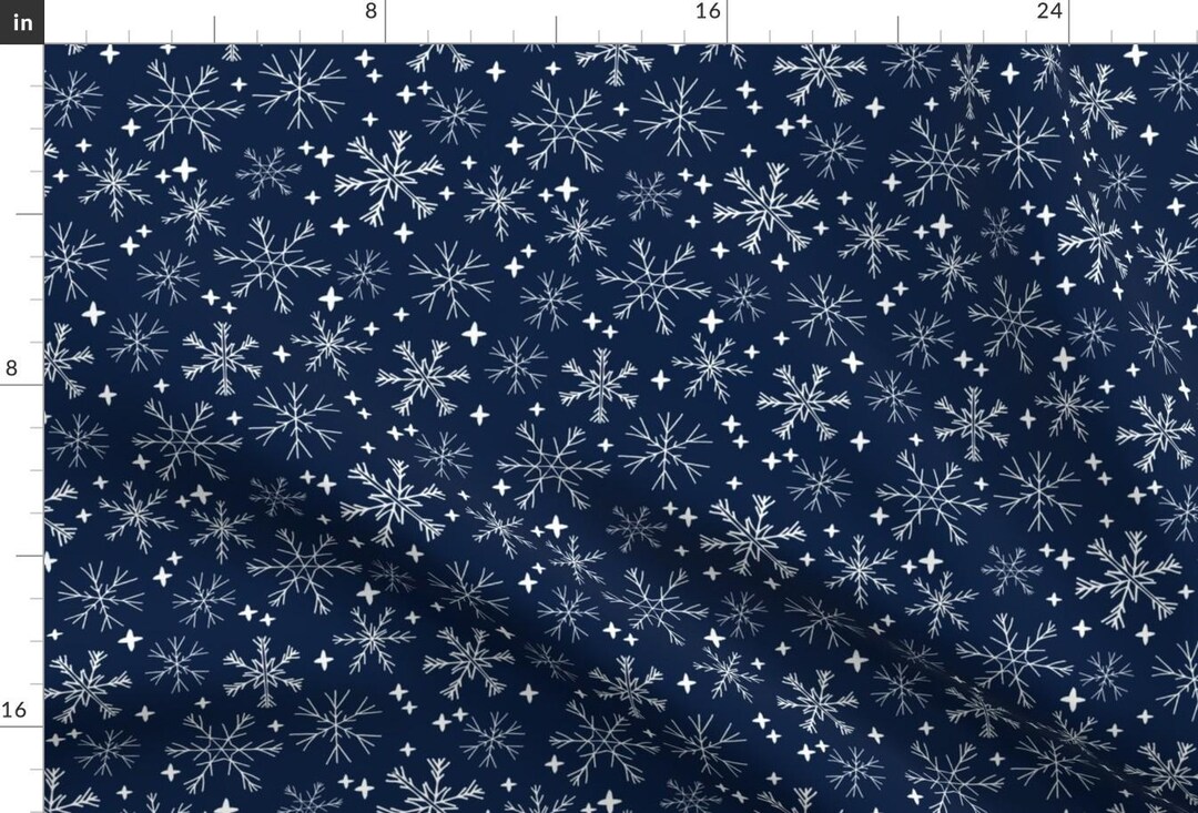 Winter Snowflakes // Dark Blue Snowflake Xmas Holiday Christmas by ...