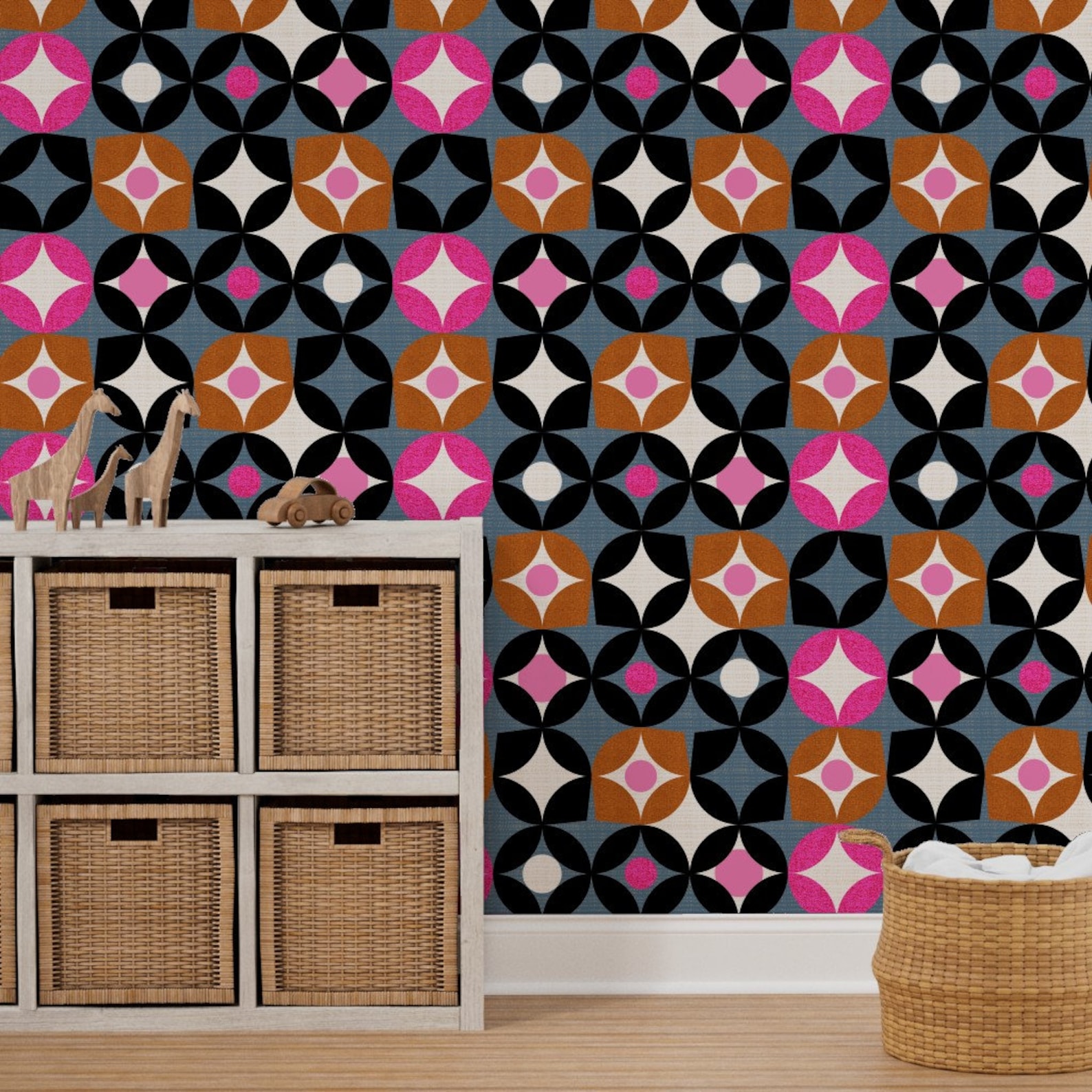 Mod Wallpaper Desert Mid Century Modern by Ottomanbrim - Etsy