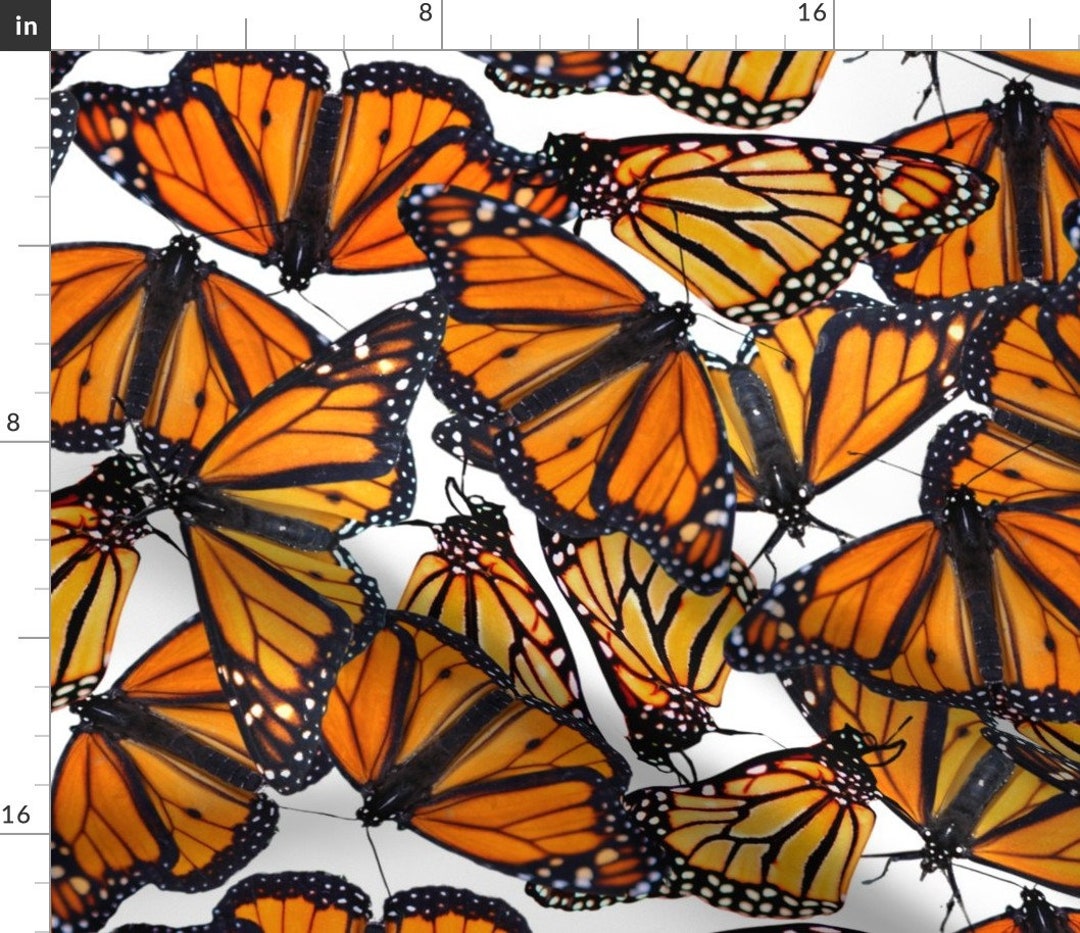 Monarch Butterflies Fabric Monarch Flock of Butterflies by Veerapfaffli ...
