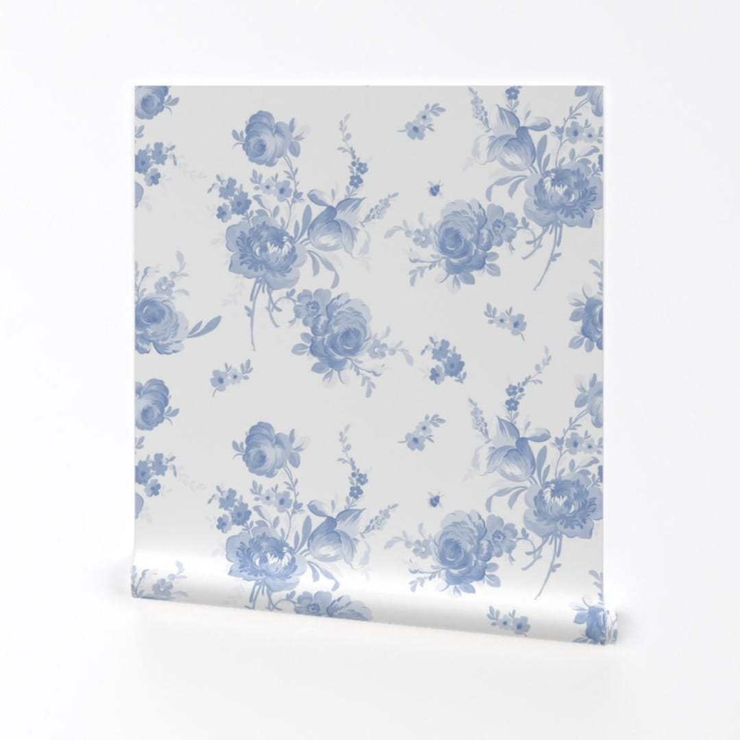 Cottagecore Removable Peel and Stick Wallpaper - Grandmillennial Roses ...