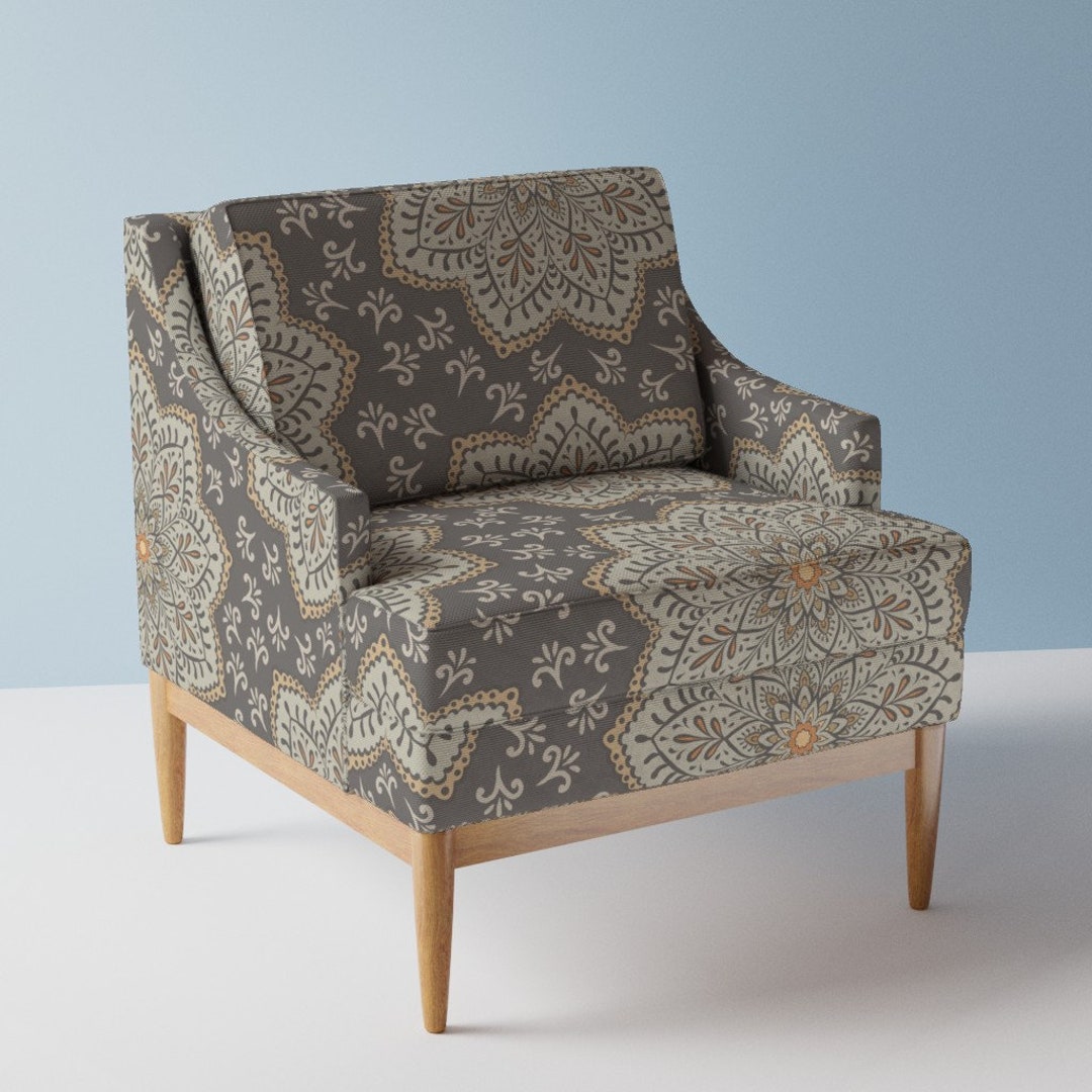 Buy Earth Tone Mandala Upholstery Fabric Mandala by Maritcooper Neutral ...