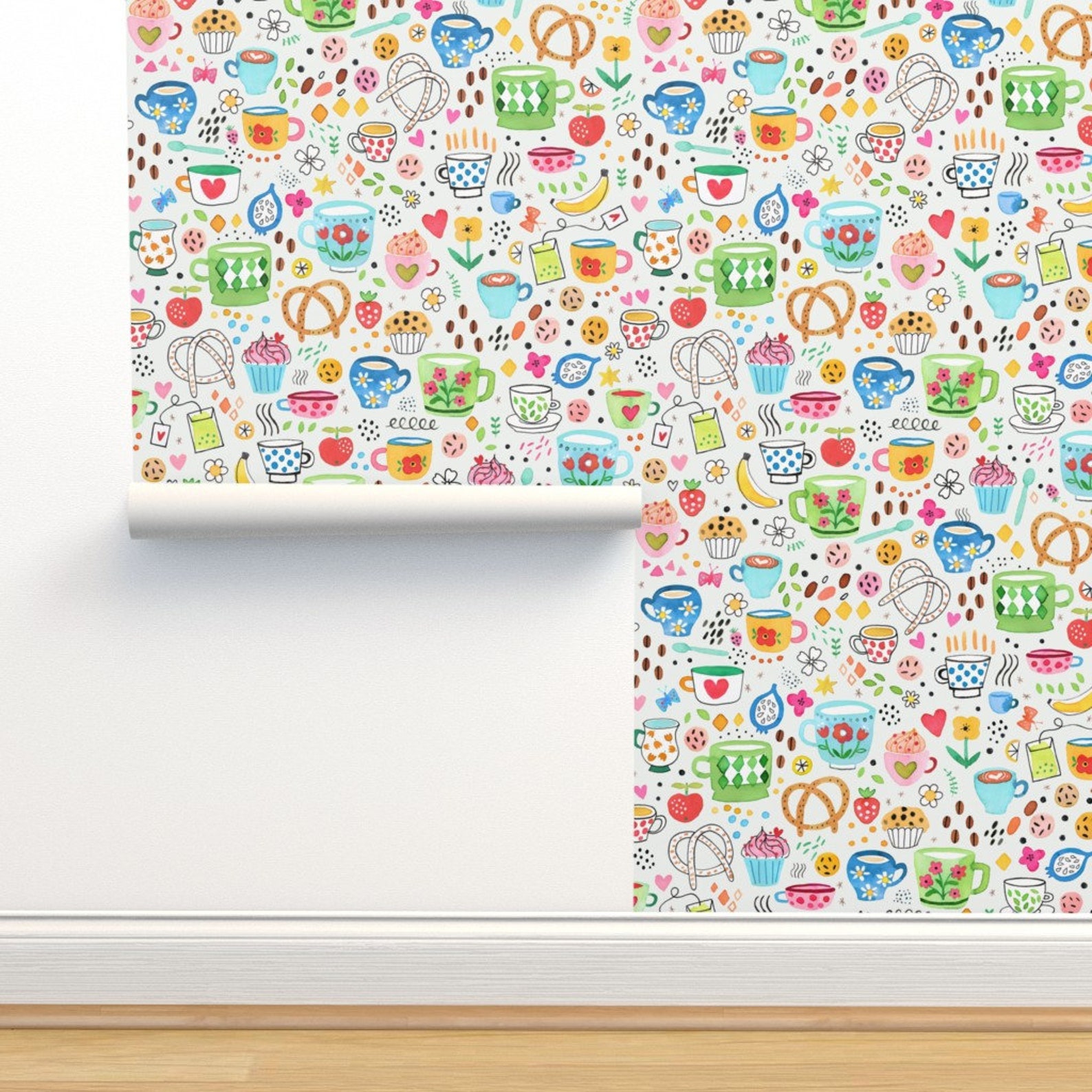Food Wallpaper Break Room by Ninola-design Treats Snacks - Etsy