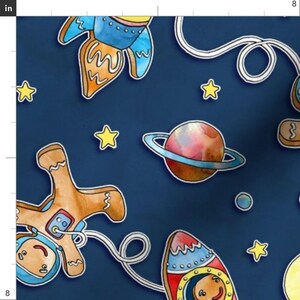 Gingerbread Man in Space Fabric Gingerbread Cookie Astronauts by ...