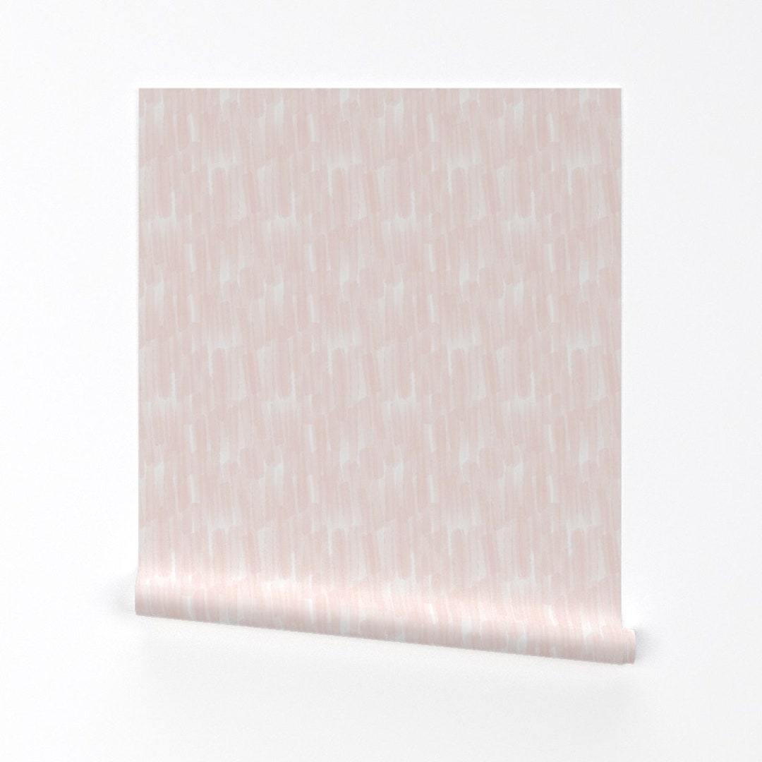 Pink Wallpaper Watercolor Strokes // Pale Pink by Ivieclothco Light ...