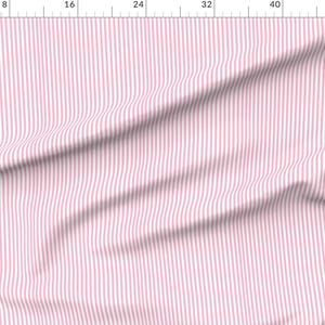 Baby Girl Pink Stripes Fabric - Perfectly Pinstripe in Baby Pink ...