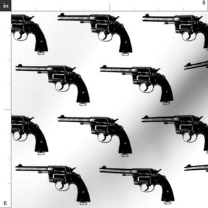 Revolver Fabric Revolvers by Thin Line Textiles Hand Gun Cotton Fabric ...