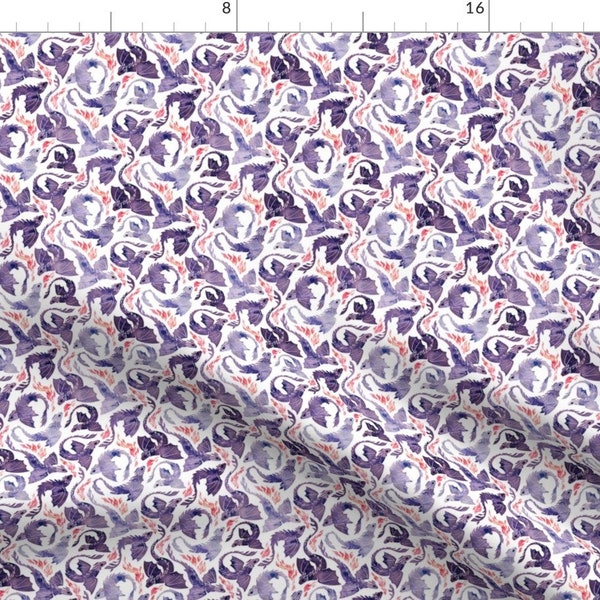 Purple Dragon Fabric - Etsy