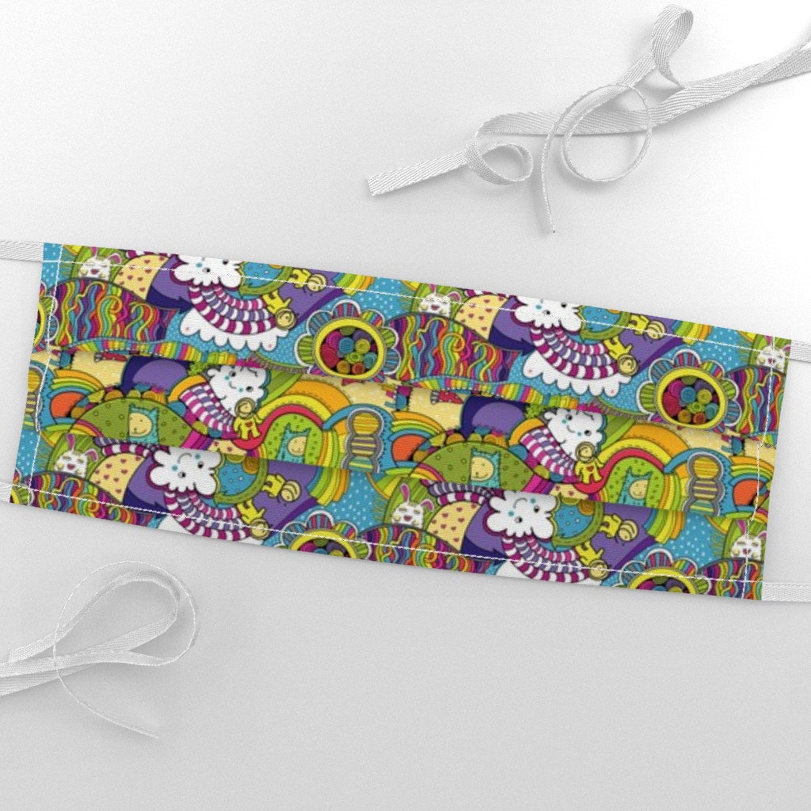 Trippy Fabric Hallucinogenic World by Penguinhouse Trippy | Etsy