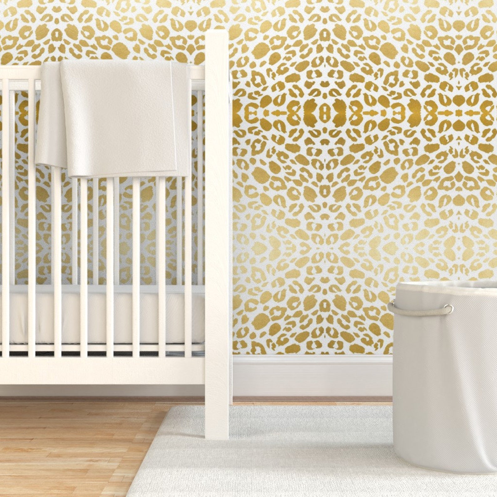 Leopard Wallpaper Gold Gilt Leopard Print by Mlags Yellow - Etsy