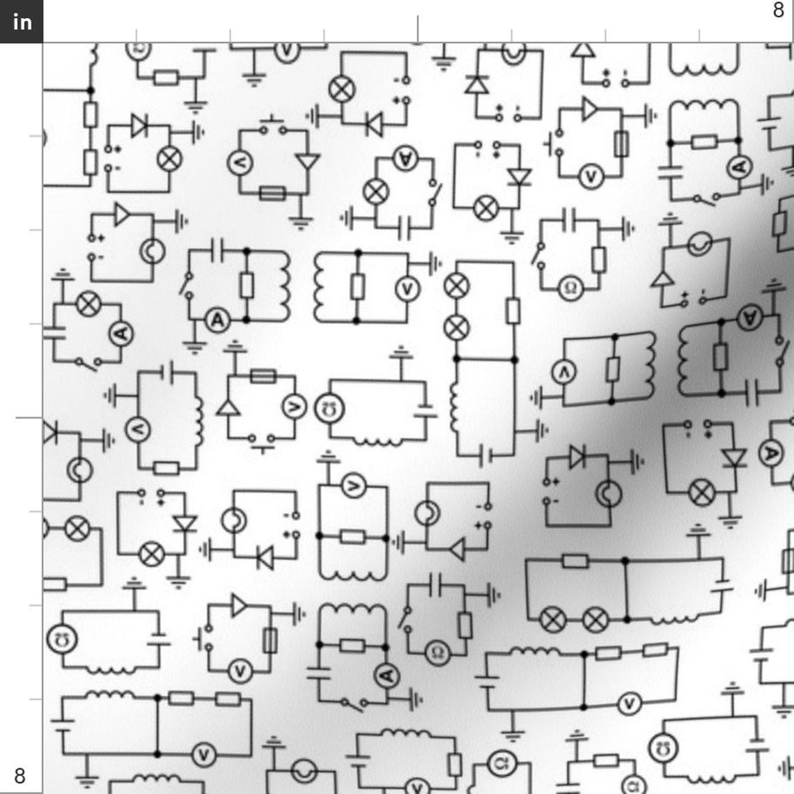Electricity Fabric Electric Circuits by Robyriker Electric | Etsy