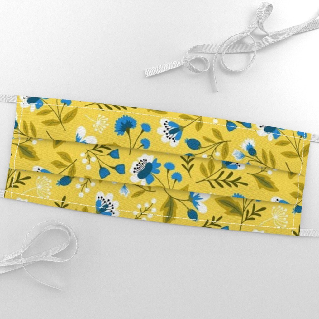 Flowers Fabric Small Colorful Spring Summer Bright Flowers | Etsy