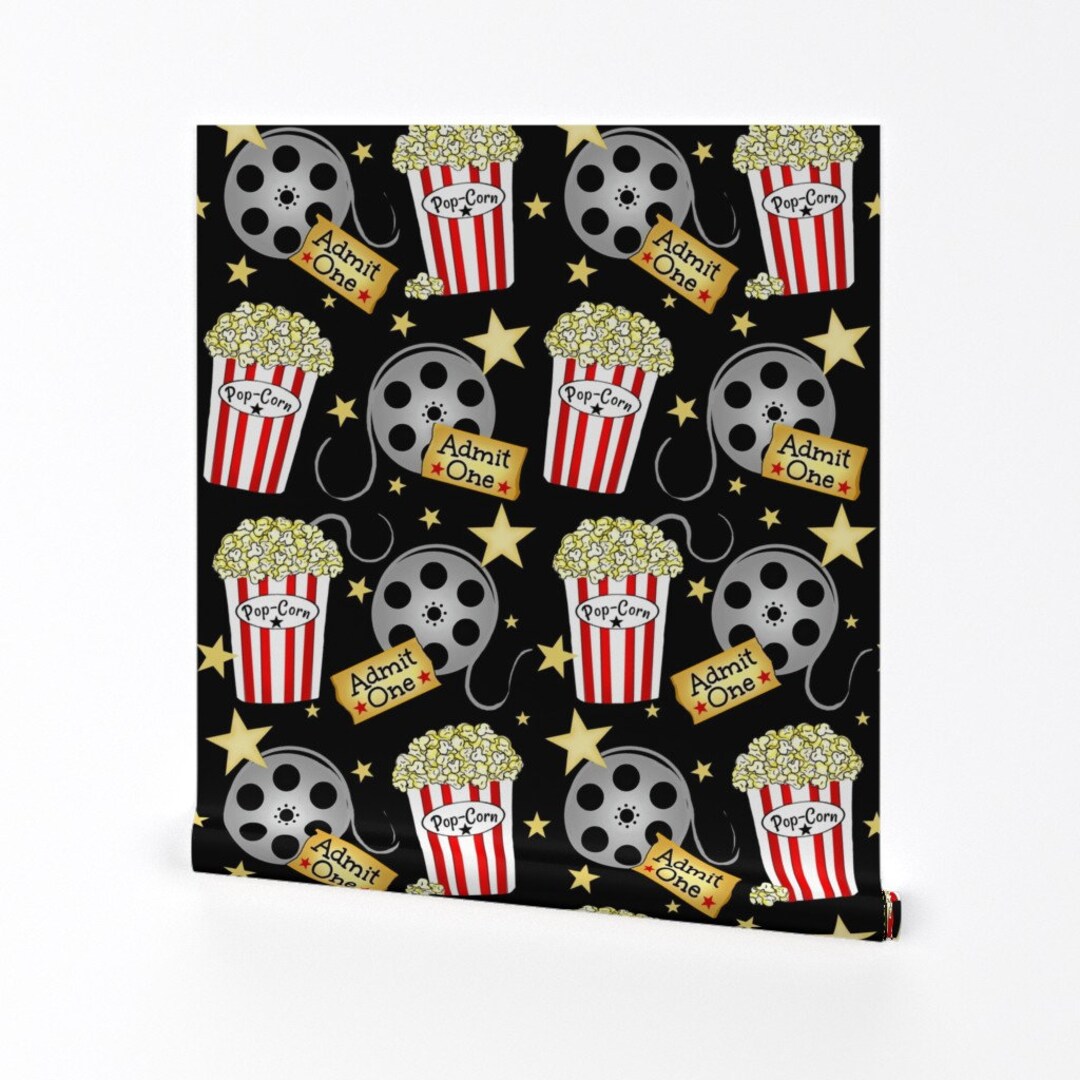 Movie Snacks Wallpaper Theater Pop-corn by Franbail Snacks Custom ...