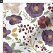 Purple Autumn Floral Fabric Saturated Autumn Meadow Fall Floral by ...