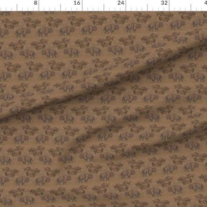 Buffalo Fabric Bison Buffalo Herd by Eclectic House Buffalo Bison Brown ...