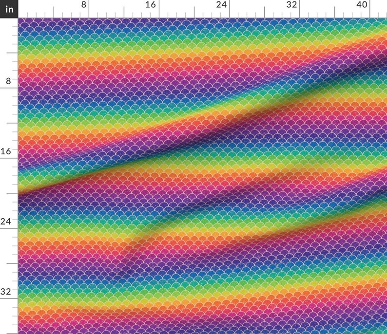 Rainbow Fabric Rainbow Glitter Scales by Sandityche Scales - Etsy