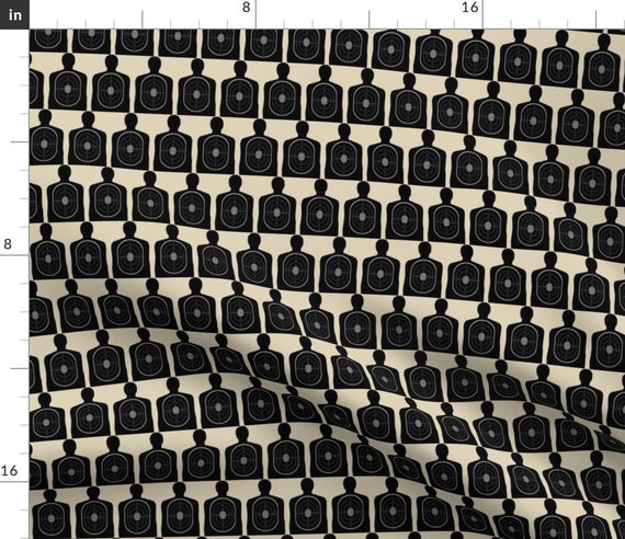 Hunting Fabric Black Silhouette Target Shooting Bulls - Etsy