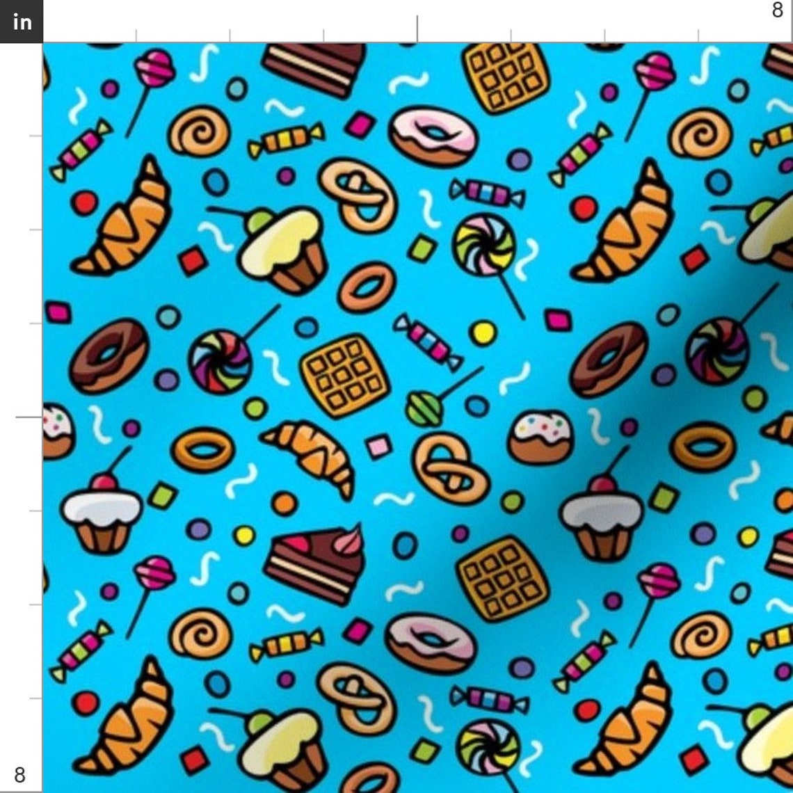 Sweets Fabric Sweets by Yulia Sweets Candy Junk Food Cake - Etsy