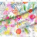 Watercolor Floral Fabric Botanical Sketchbook Large Scale Print by ...
