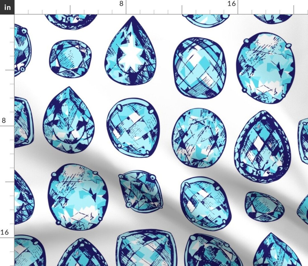 Blue Sapphires Fabric Jewel by Ybt Sapphire Precious Stone Gemstones ...