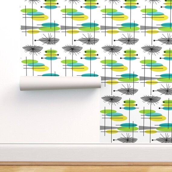 Mid-Century Modern Wallpaper Mid Mod By Hot4tees BgYahoo | Etsy