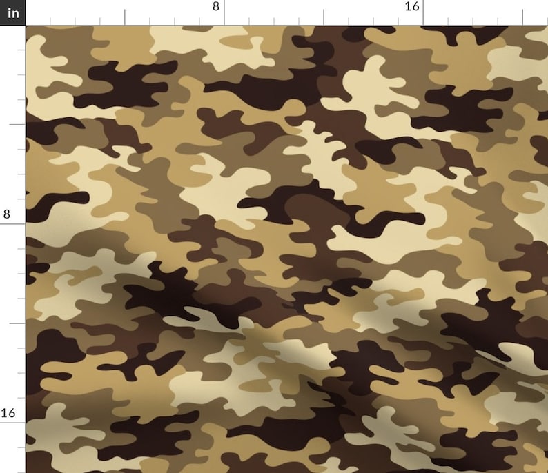 Army Fabric Camo brown Tan Sand Camouflage by Analinea - Etsy