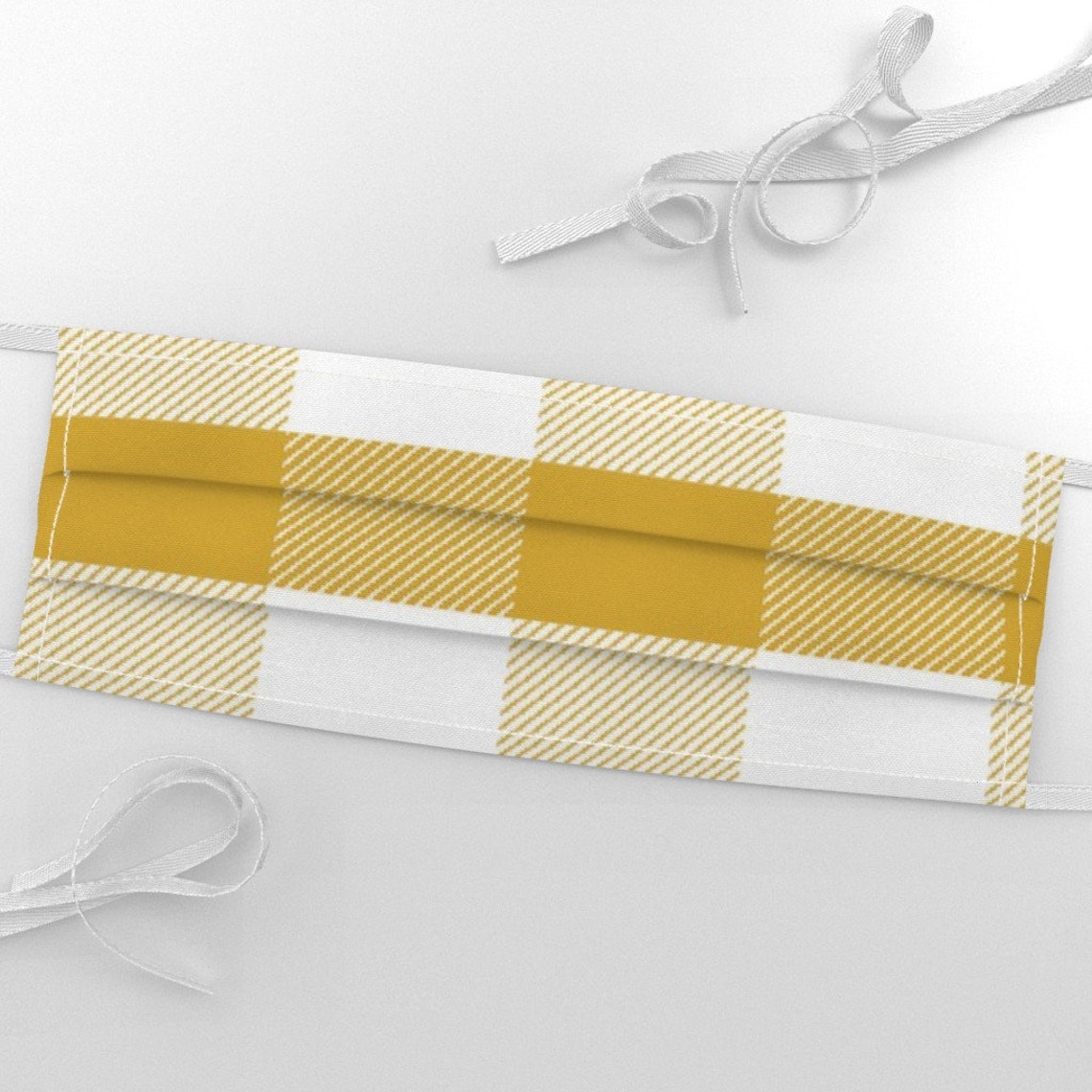 Yellow Gingham Fabric Mustard Gingham Check Tartan Check | Etsy