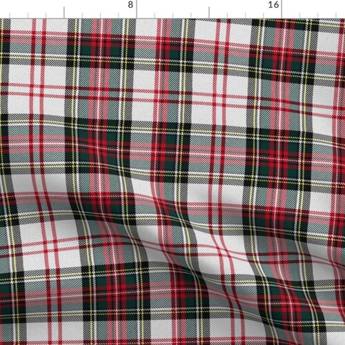 Red Plaid Fabric Stuart Stewart Tartan Plaid by - Etsy