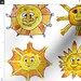 Goofy Sunshine Fabric Cartoon Suns Feeling Sunsational by - Etsy