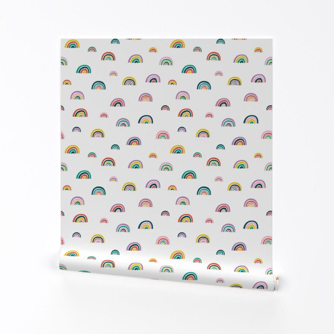 Rainbow Wallpaper - Watercolor Rainbow Small by Hipkiddesigns - Rainbow ...