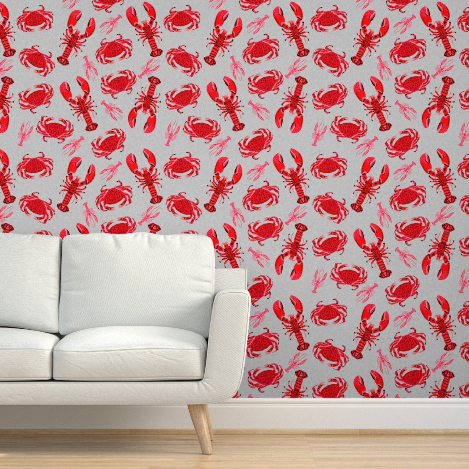 Crab Wallpaper Crab Lobsters Ocean Nautical Red Summer Food - Etsy