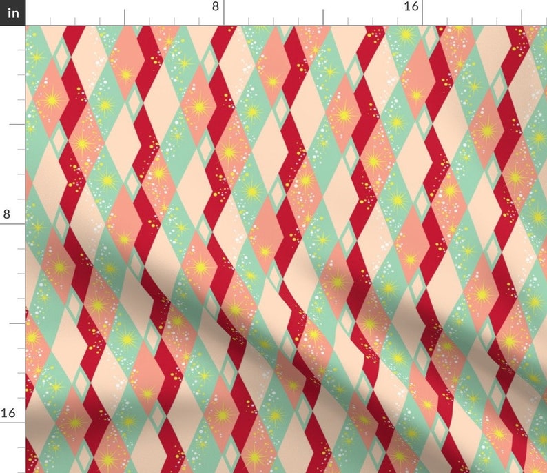 Harlequin Fabric Cocktail Harlequin by Tuppencehapenny - Etsy