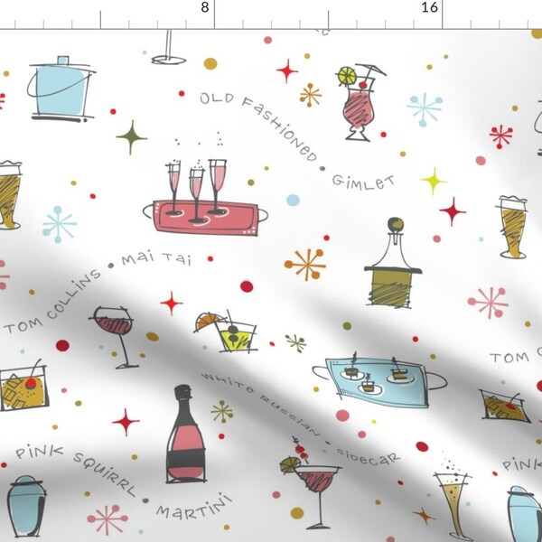 Cocktail Fabric - Etsy