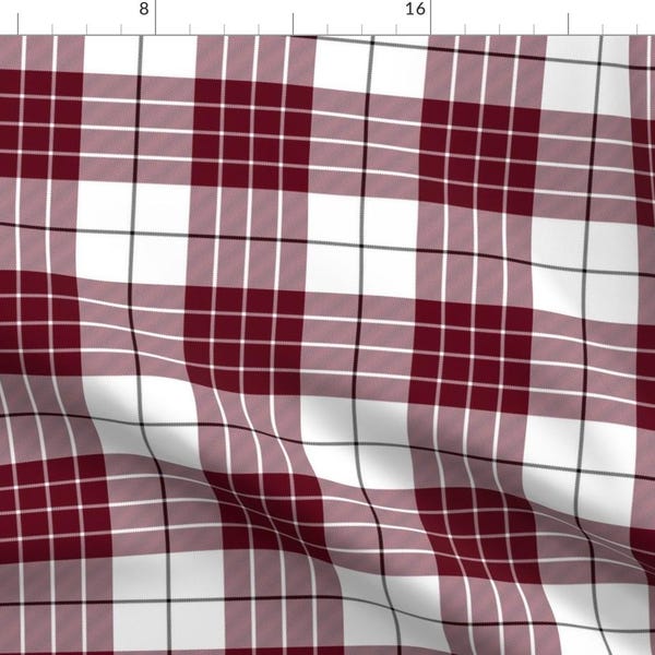 Red Plaid Fabric - Etsy