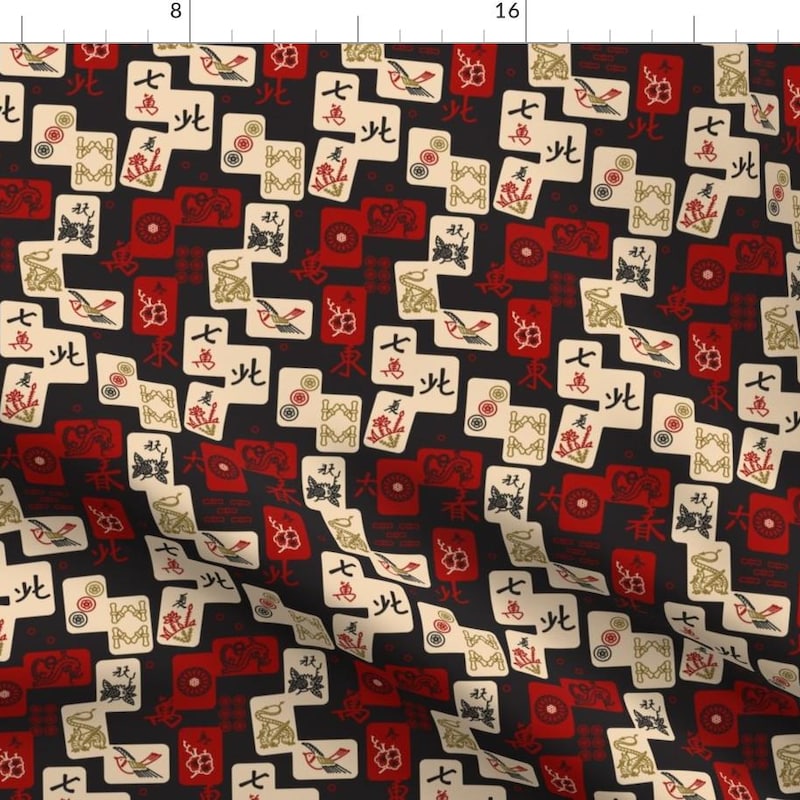 Mahjong Fabric by the Yard - Etsy