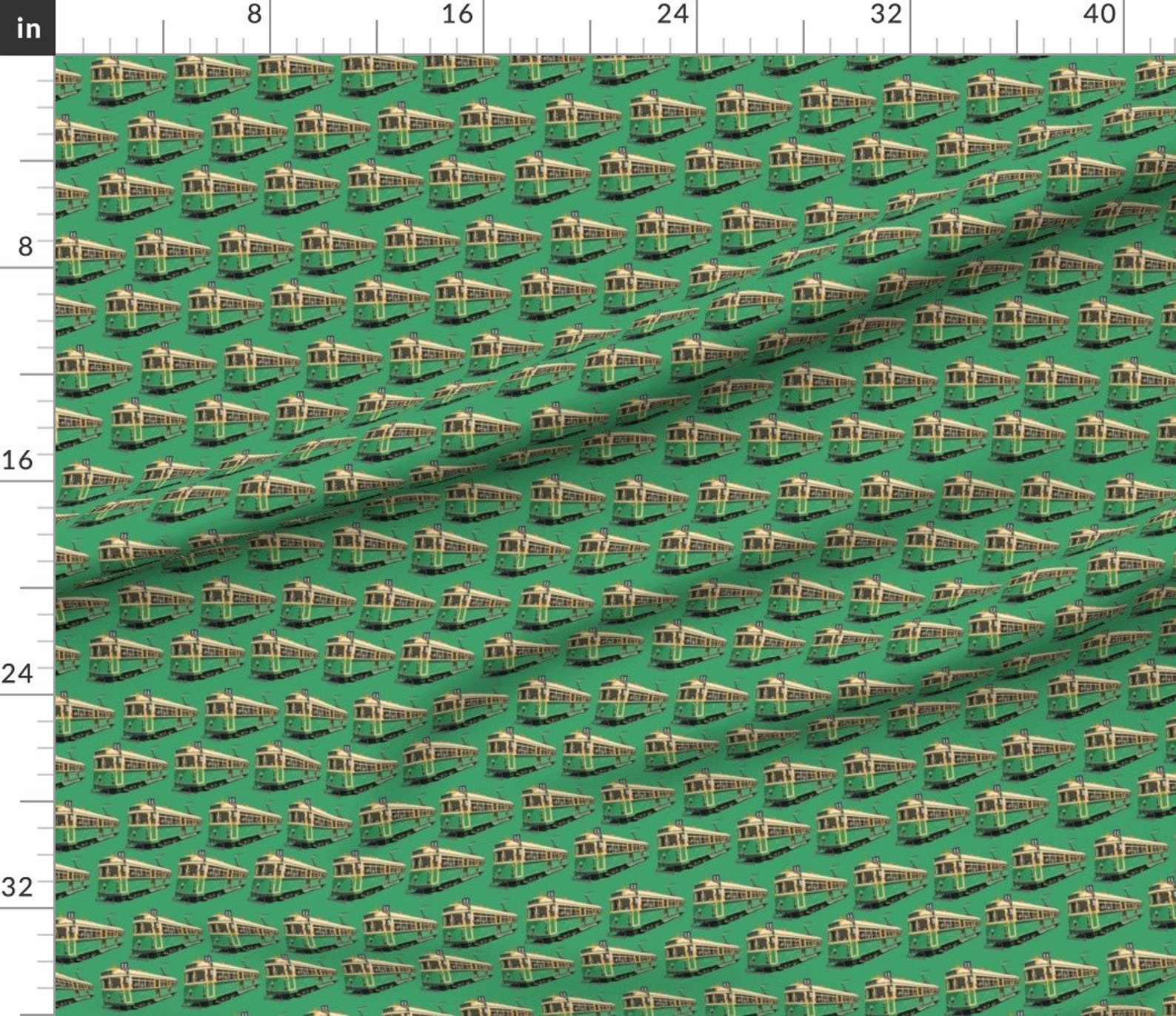 Tram Fabric Melbourne Australia Tram by Markh Tram | Etsy