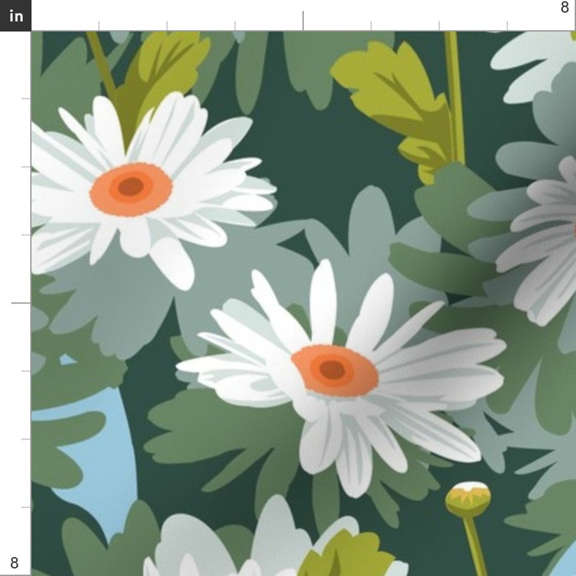 Daisy Love Paint by Number Fabric Floral Butterfly Garden - Etsy