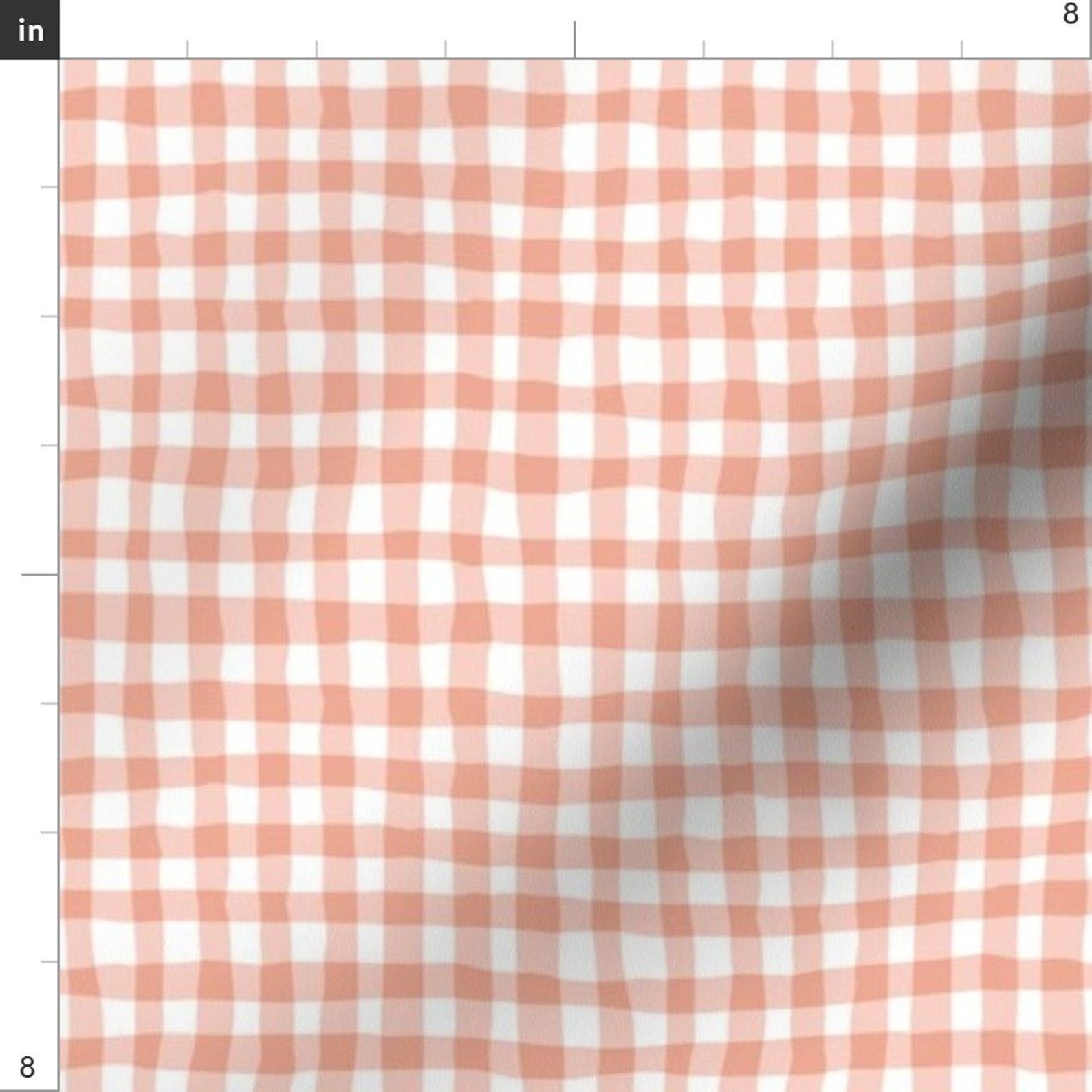 Vintage Style Peach Gingham Fabric Organic Gingham Peach By - Etsy Italia