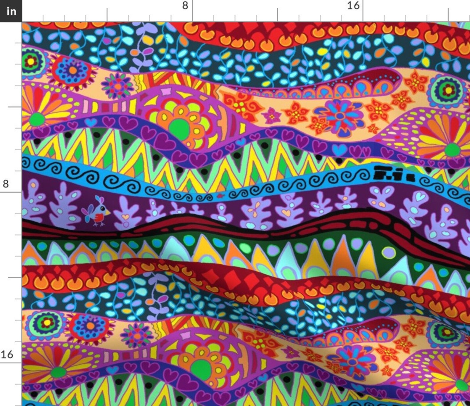 Multi Patterns Fabric Colorful Flavors of Fair Isle by | Etsy