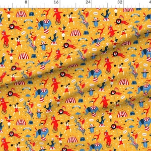 Retro Circus Limited Color Palette Fabric Big Top By Heleen | Etsy